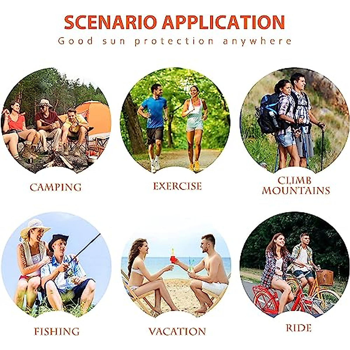 HEEHIPOO Mens Women Fishing Hat UPF 50+ Wide Brim Sun Hat with Face Cover & Neck Flap Light Gray