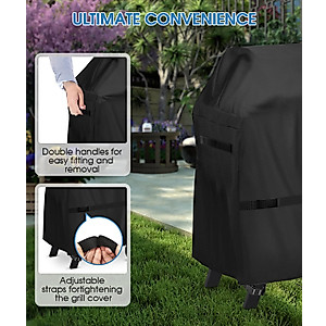 Rilime Grill Cover for Ninja Woodfire Outdoor Grills and Stand,Water-Resistant Outdoor Wood fire Cover for Ninja OG701 Grill Smoker (Cover Only)