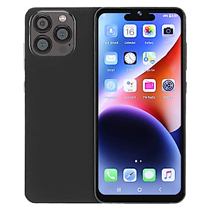 Zunate I14 Pro 3G Unlocked Smartphone, 6.53 Inch Large Screen, 4GB RAM 64GB ROM, Facial Unlocking Mobile Phone for Android 10.0, Dual 2 MP 8 MP Camera, Dual SIM Slot