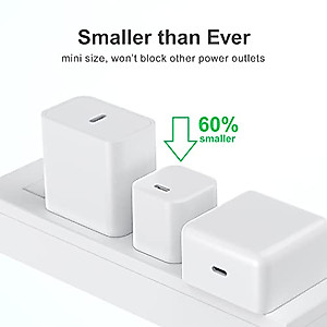 USB C Charger Block, Besgoods [3Pack] 5V 2.4A Phone Charger Power Adapter Mini Cube Wall Plug Compatible with iPhone 14 Pro Max 13 12 11 SE XR XS X 8 7 Plus, Pad, AirPods Pro - White