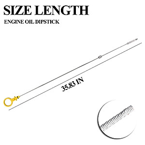 E-Vniko Engine Oil Dipstick Compatible for 2001-2007 GMC Sierra Chevrolet 2500 HD 3500 Duramax Diesel V8 6.6L Replace Checking Oil Level 97287502 | 921-046
