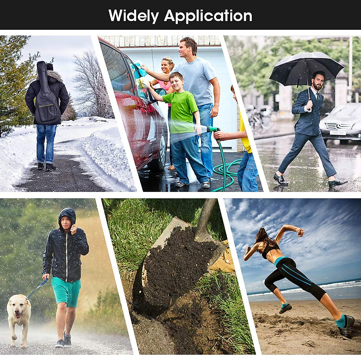 Silicone Shoe Cover Waterproof, Reusable Boot Shoes Covers with Zipper,Non Slip Rain Snow Bowling Travel Indoor Outdoor Overshoe Rubber Protectors for Men Women Kids Protection Galoshes-1 Pair-Black,L