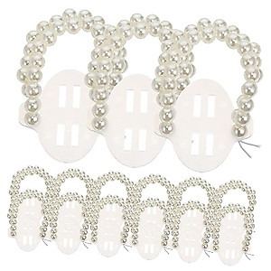 EXCEART 15pcs Bridal Wrist Pearls Bracelet for Mom Stretch Bracelet Flowers Decoration Corsage Stretch Pearl Wedding Wristband Corsage Wristlet Wedding Party Supply Wrist Ornament Bride
