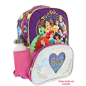 Disney Princess Girl's 16 Inch School Backpack Bag (One Size, Purple/Pink)