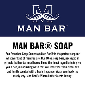 San Francisco Soap Company Spiced Tobacco Fragrance Man Bar – Moisture Rich