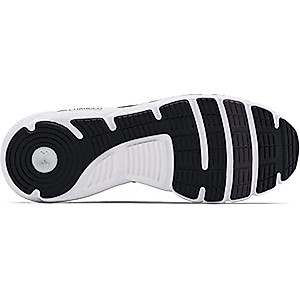 Under Armour Mens Charged Assert 9 Running Shoe, Black/White, 10.5 US