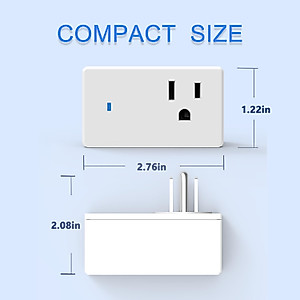 ExIoTy Mini Smart Plug, Compatible with Alexa Only, Simple Setup with One Voice Command, Remote Control, Timer & Schedule & Group Controller, Stable Connection, Echo Required (4 Pack)
