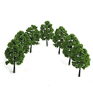 WINOMO Scale Trees Diorama Models Model Train Scenery Architecture Trees Model Railroad SceneryScenery Landscape Model Tree 20pcs 9CM (Dark Green)