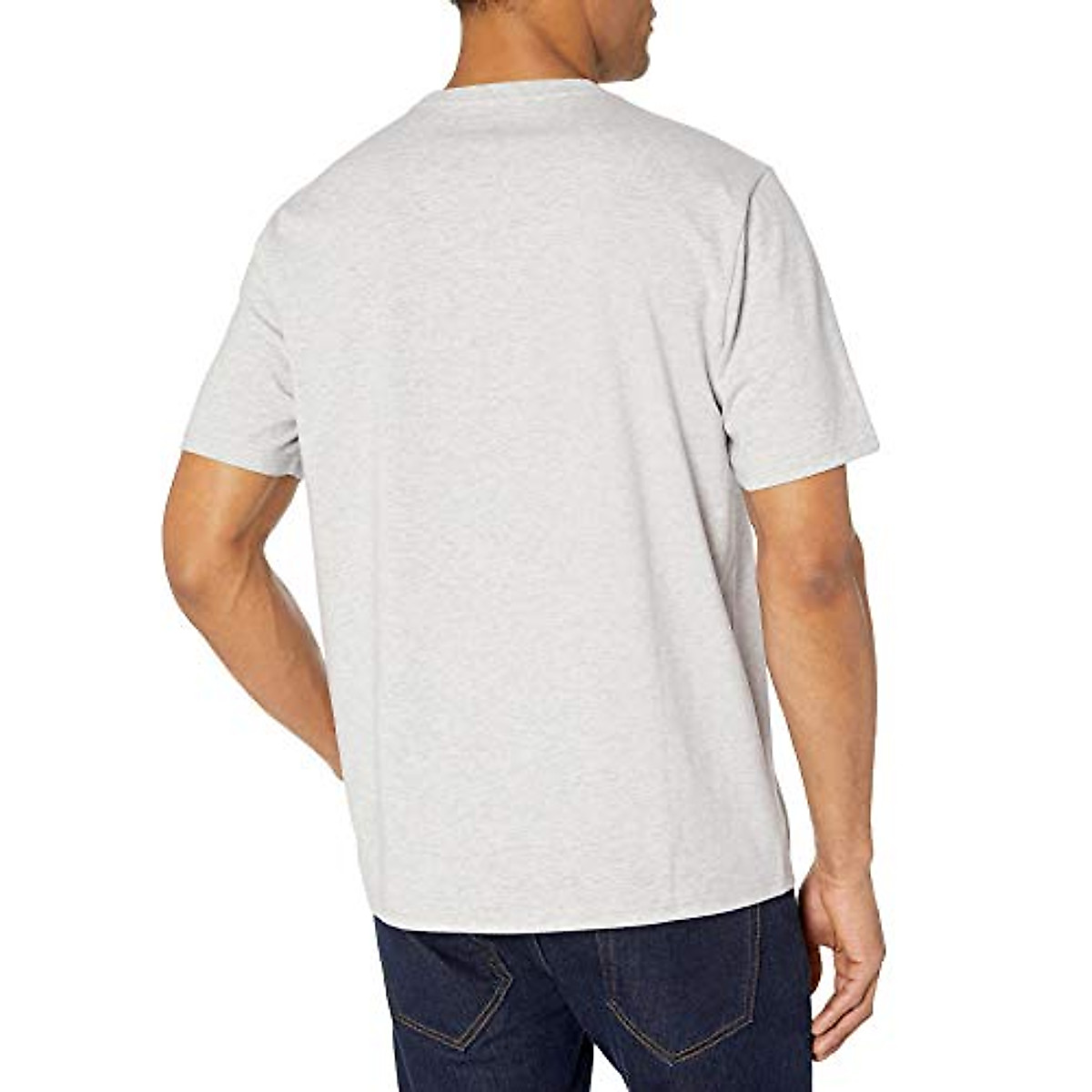 Amazon Essentials Men's Short-Sleeve Crewneck T-Shirt, Pack of 2, Bright Green/Light Grey Heather, Large