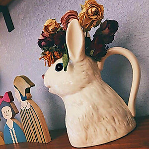 Gazechimp Ceramics Watering Can Garden House Planting Flower Vase Indoor Outdoor Flower Bonsai