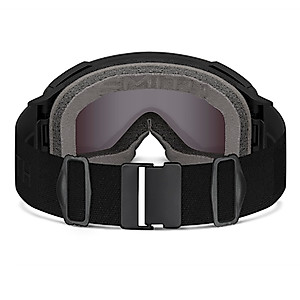 SMITH I/O MAG Goggles with ChromaPop Lens – Performance Snowsports Goggles with Easy Lens Change Technology for Skiing & Snowboarding – for Men & Women – Blackout + Sun Black Lens