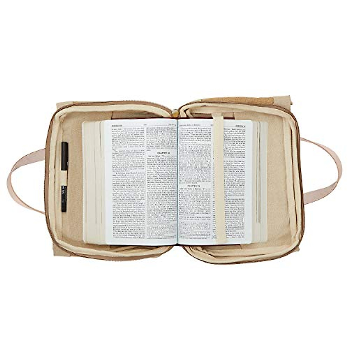 Creative Brands G1338 Faithworks - Farmers Market Jute & Canvas Tote-Style Bible Cover, 11 x 8-Inch, Amazing Grace