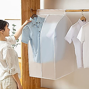 Garment Cover for Hanging Clothes Large PEVA Translucent Clothing Dustproof Cover Bags for Closet Storage Clothes Storage Organizer for Travel