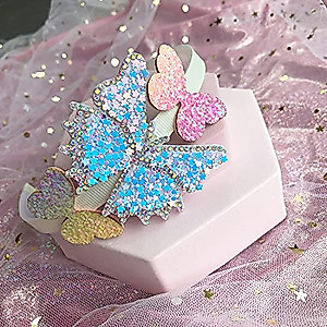 EleMirsa 4pcs Little Girl Butterfly Headband Butterfly Teeth Headband Hair Hoop for Girls Teens Toddlers Kids Child Butterfly Hairbands Party Hair Accessories