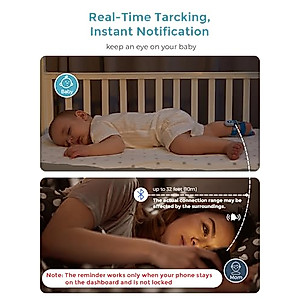 Babytone Baby Oxygen Monitor, Baby Sleep Monitor, Tracking Avg O2, Pulse Rate and Movement for Infant, Wearable Foot Monitor with Bluetooth and APP, for 0-36 Months Newborn's Sleep (New Sock Version)