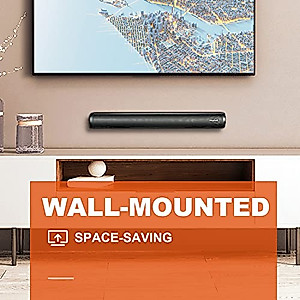 Mufoli Sound bar for TV 20 inch TV Soundbar 80W Home Theater Soundbar Speaker, 3D Surround Sound & 3 EQ Modes, with Bluetooth, HDMI, RCA, AUX, USB, Opt Connection, for Gaming, Projectors, PC, Phones