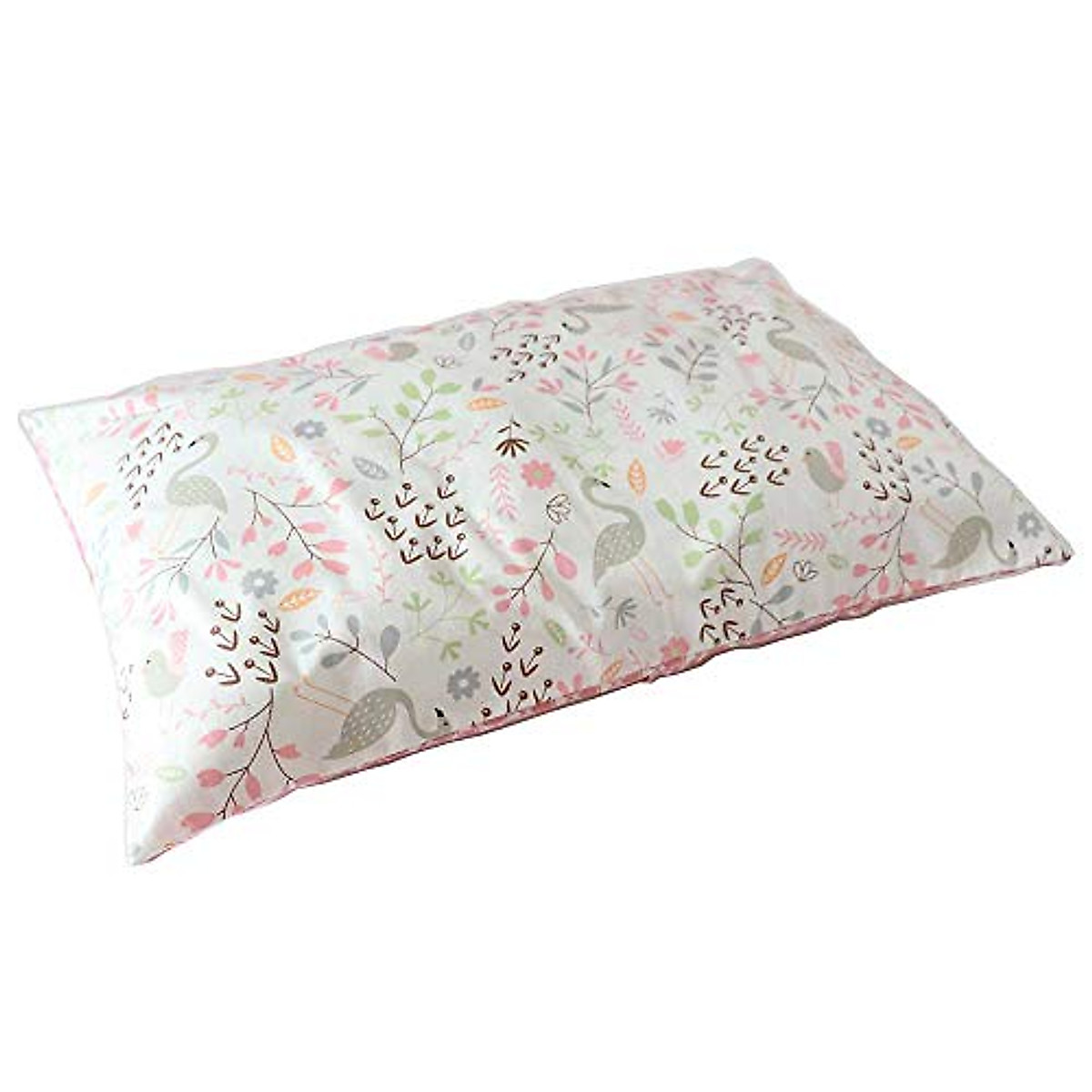 Emenpy 100% Cotton Crib Bedding Set for Infant Boys Girls,3 Pcs Baby Bed Linen Include Duvet Cover,Fitted Sheet,Pillowcase,Nursery Decoration,No Filler(Pink)