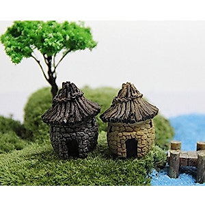 Fashionclubs Miniature Garden Ornaments, 24pcs Miniature Ornaments Kit Set Fairy Garden Figurines Accessories for DIY Dollhouse Plant Pot Decoration,with 1pcs Tweezer