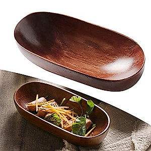 GEEKLLS Breakfast Tray Wooden Dried Fruit Dish Solid Wood Tableware Food Serving Tray Pcs Long Handle Wooden Mixing Spoon