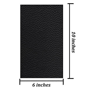 Nisorpa 6pcs Self Adhesive Leather Repair Patch 6x10in Black PU Leather Patch Kit for Couch Furniture Sofas Car Seats Handbags Jackets