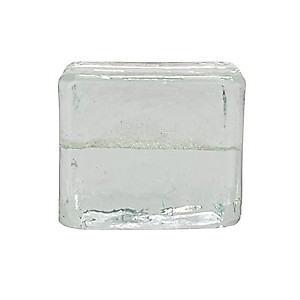 Creative Co-Op Glass Cube Place Card/Photo Holders with Paper Cards, Clear, Set of 6