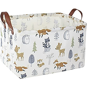 NTAOHAMPER Rectangular Baby Storage Basket,Collapsible Kids Toys Bin,Books Shelf Basket,Gift Basket.Pet Basket(Animal)