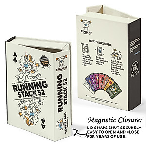 Stack 52 Running Exercise Cards: Run Faster and Further with Less Effort. Video Instruction by Certified Coach Included. Beginner to Advanced Drills. (Running Stack 52)