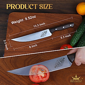 Fathers Day Dad Gifts from Daughter - Fathers Day Birthday Gifts from Wife, Son, Gifts for Dad - Christmas Dad Gifts for Father, Husband, Step Dad, Bonus Dad - Best Dad Ever Gifts, 8 inch Chef Knife