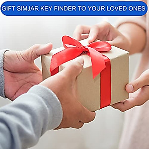 Key Finder with Thinner Receivers & Advanced Fabric Remote, SIMJAR 80dB+ RF Item Locator with 131ft Working Range, 1 RF Transmitter & 4 Receivers