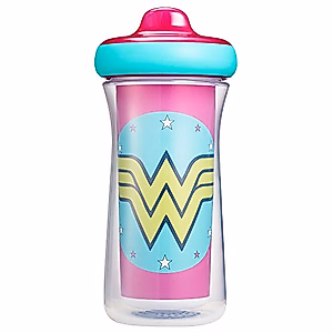 Wonder Woman Insulated Hard Spout Sippy Cups 9 Oz - 2 Pack