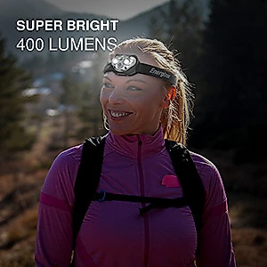 Energizer Rechargeable LED Headlamp Pro400, IPX4 Water Resistant, High-Powered Bright LED, Multiple Light Modes, Best Headlight for Camping, Running, Outdoors, Emergency Light, USB Included