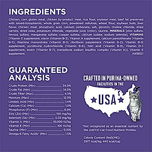 Purina ONE Natural Cat Food for Hairball Control, +PLUS Hairball Formula - 16 lb. Bag