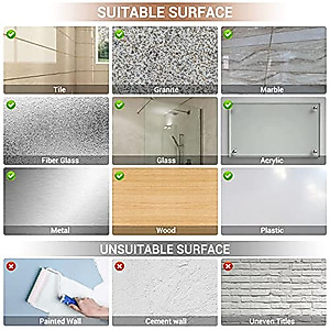 LUXEAR Shower Caddy Suction Cup NO-Drilling Removable Bathroom Shower Shelf Powerful Shower Organizer Max Hold 22lbs Caddy Basket Waterproof & Oilproof Wall Mounted Storage Rack for Bathroom&Kitchen 