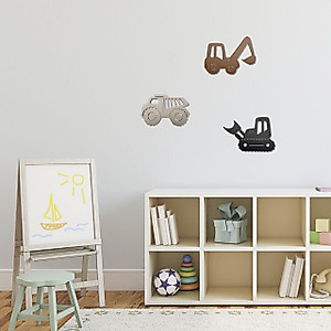 Construction Trio Nursery Wall Decor Wooden Construction Vehicles Decor Kids Room Wall Decor Kids Room Decor Nursery Playroom Wall Decor for Boys