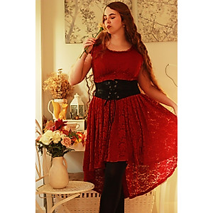 GRACE KARIN Women's Elastic Stretch Corset Waist Cincher Belt Pirate Corset Black XXL