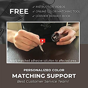 FORTIVO Leather and Vinyl Repair Kit Black, Black Leather Repair Kit, Leather Repair Kit for Car Seat, Leather Repair Kit for Furniture, Leather Paint, Leather Scratch Repair, Leather Couch Repair Kit