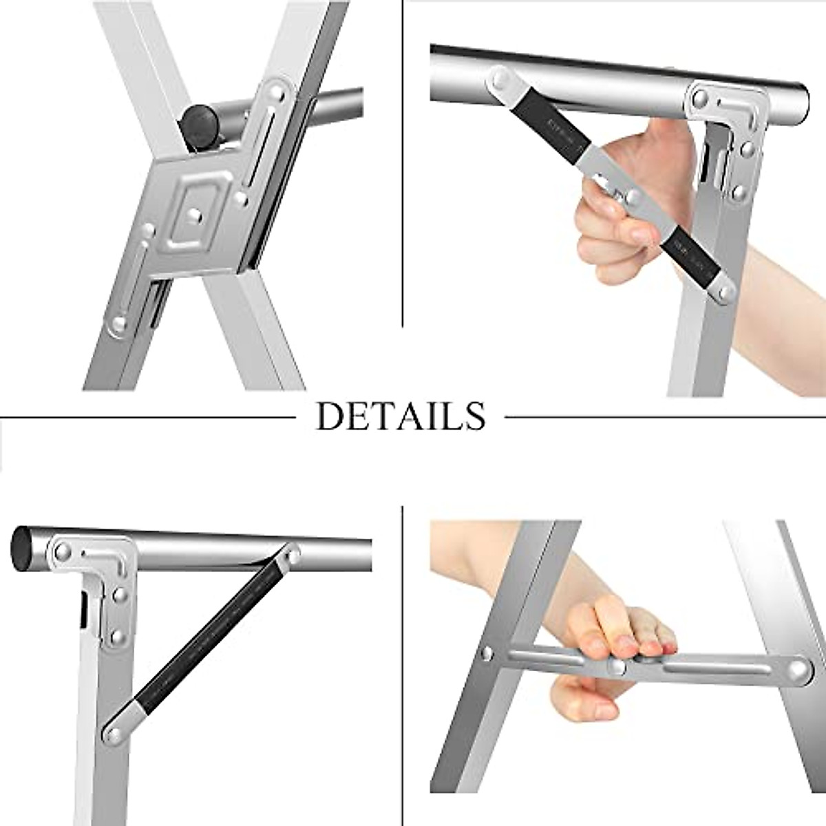 Kdpranky Clothes Drying Rack, Heavy Duty Foldable Laundry Drying Rack, Retractable Space Saving Drying Rack, Stainless Steel Garment Rack for Indoor and Outdoor Use, 1.5M/59IN