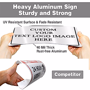 Custom Aluminum Sign Add Your Text Logo Image Design Personalized Aluminum Windproof and Rust-Proof Metal Signs for Showrooms, Living Rooms, Gardens and Other Places