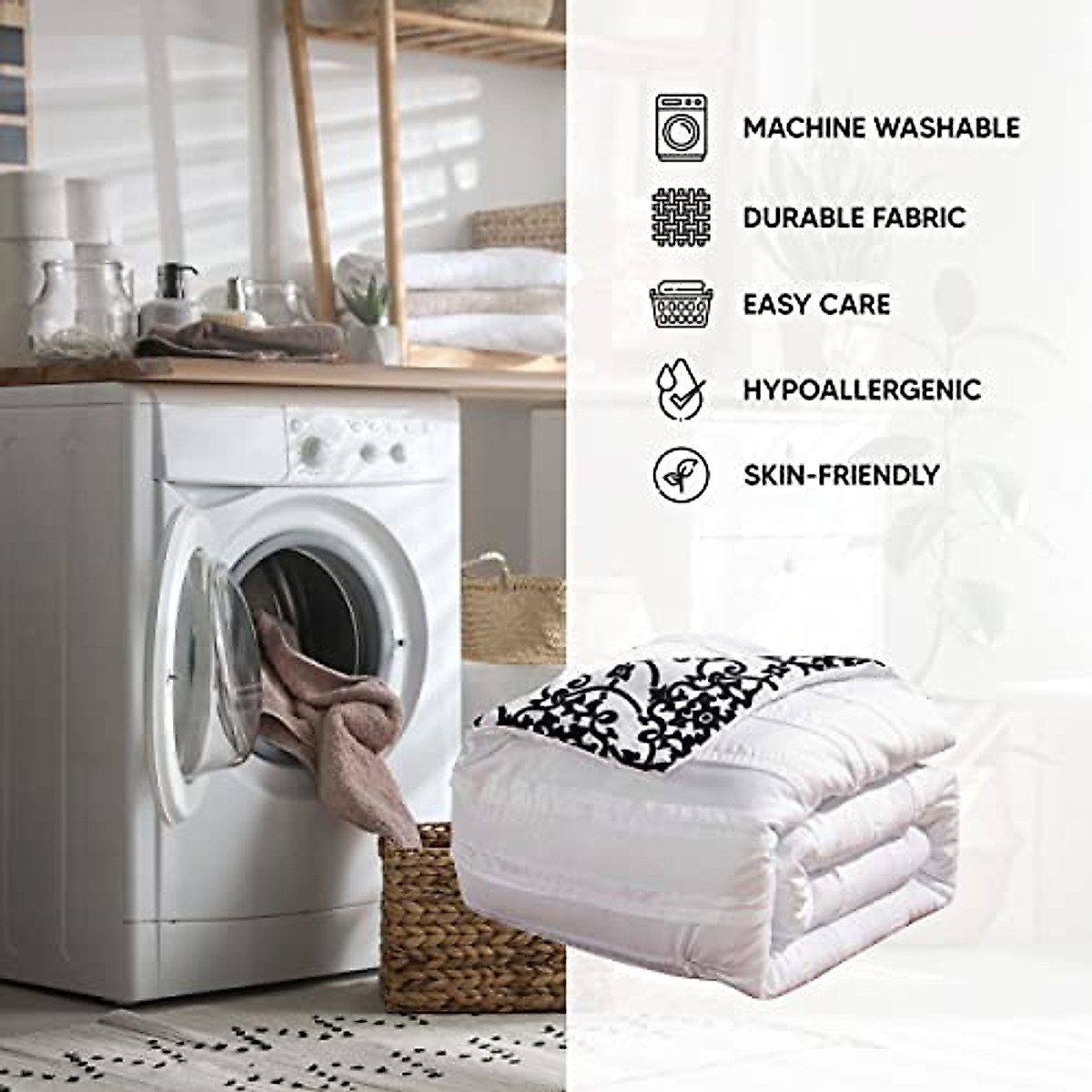 Chic Home Lea 10 Piece Reversible Comforter Bed, King, Navy