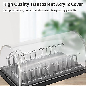 faruijie Dental Orthodontic Ligature Wires Organizer - Preformed Round Metal Ligature Ties Holder Acrylic Case with Cover for Dental Clinic Arrange and Store
