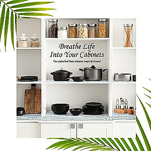 Jersow Shelf Liner Non Slip, Non Adhesive Drawer Liner, Waterproof Shelf Liners for Kitchen Cabinets, Drawer, Fridge, Wire Shelving, Pantry, Under Sink, Bathroom-12 X 20FT, Heavy Duty(Green)