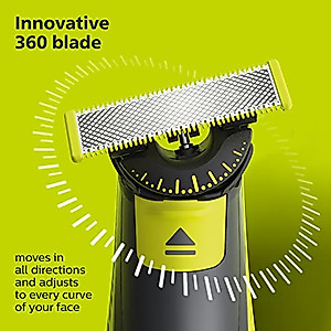 Philips Norelco OneBlade 360 Blades, Genuine Replacement Blades for OneBlade Electric Shaver and Trimmer, Durable Stainless Steel, Trim, Edge and Shave, 3 Pack, Model QP430/80