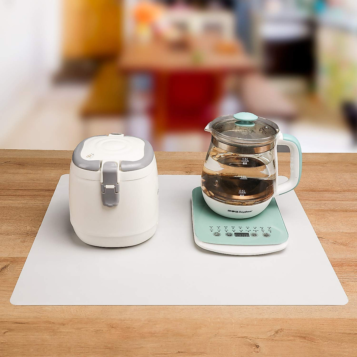 24''x20'' Extra Large Silicone Baking Mat for Dough Rolling Pastry Fondant Mat Nonstick and Nonskid Heat Resistent, Countertop Protector, Dining Table Mat and Placemat (Extra Large Gray 2 Pack)