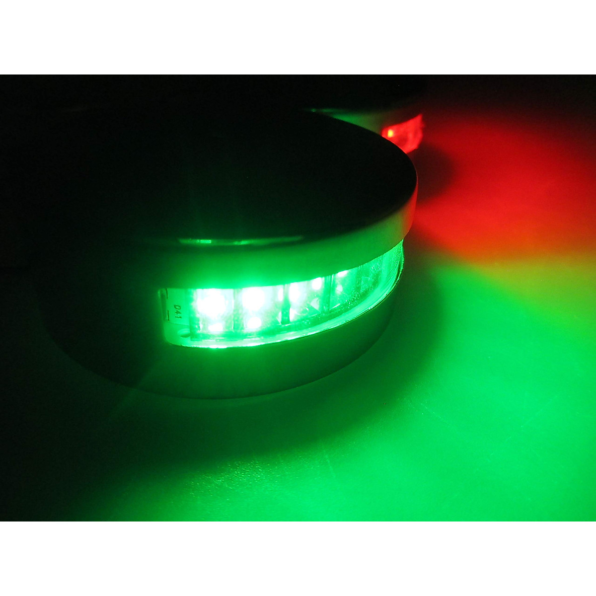 Pactrade Marine Horizontal SS304 Navigation Light LED Green Starboard Red Port