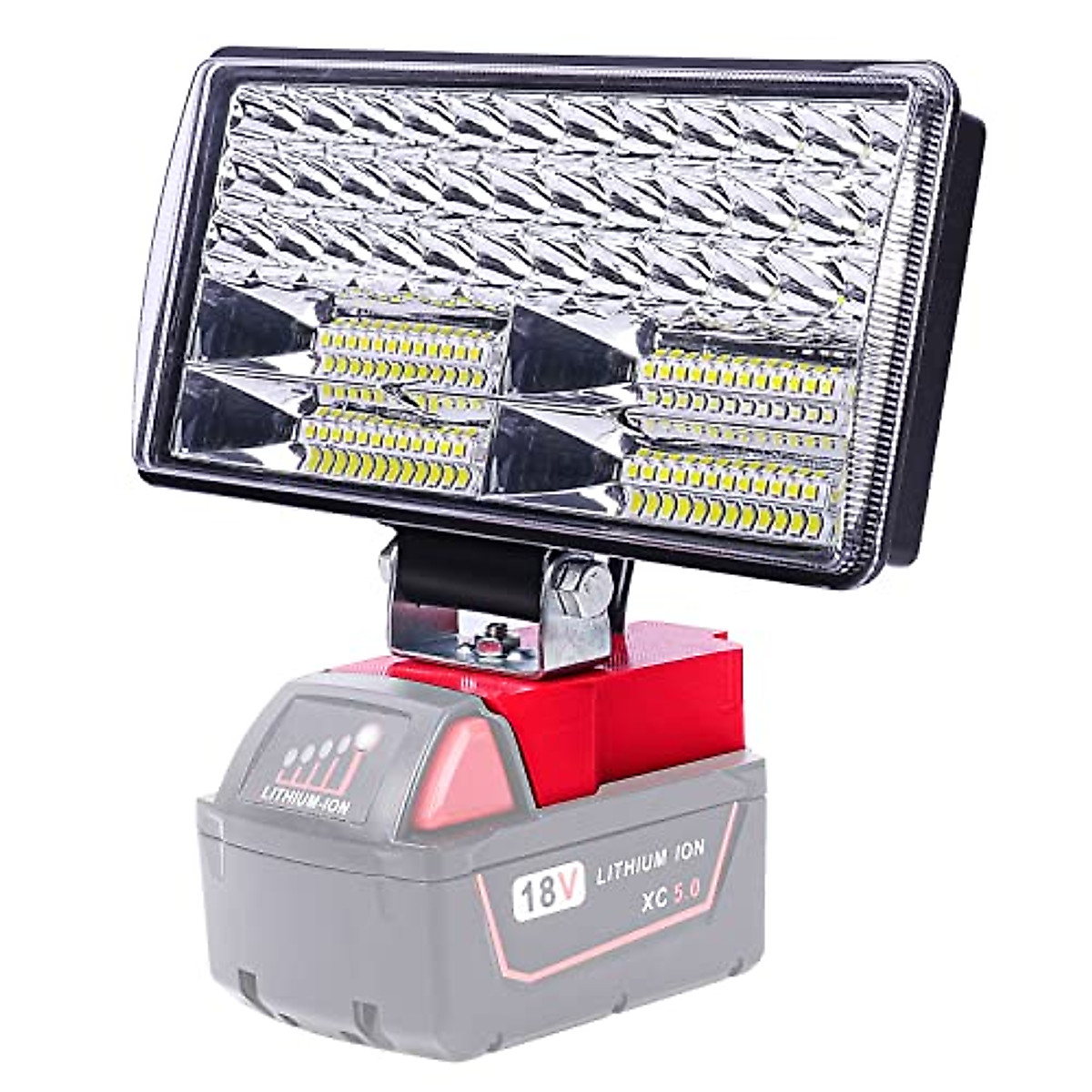HLiePiHa LED Work Light for Milwaukee, Outdoor LED Light Flashlight, Lighting Spotlight Two USB Ports Suitable for Milwaukee 18V Li-ion Battery 48-11-1811 48-11-1812 48-11-1820 48-11-1828 (Tool Only)