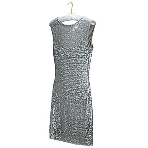 Hangerworld White 17inch Satin Padded Top Garment Wedding Clothes Coat Hangers with Buttons