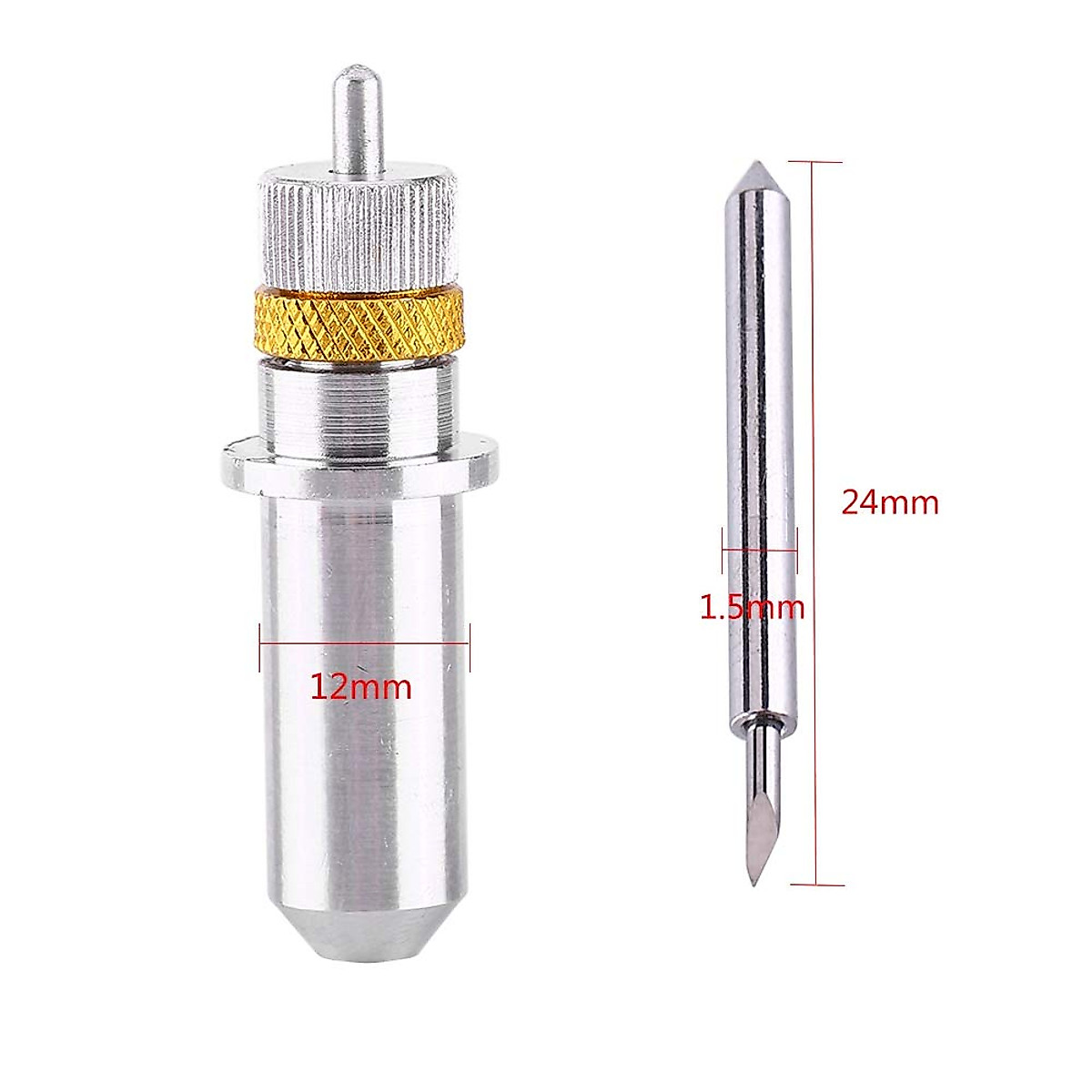 GOTOTOP 15pcs Plotter Blade Tungsten Steel Plotter Cutter Blade Cutting Tool 30, 45, 60 Degree with Holder