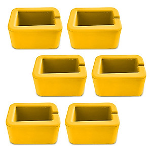BPA-FREE Car Seat Belt Buckle Booster Yellow - Raises and Stabilizes Your Receiver - Fun Kid Safety Sticker Gift (Short (Wrap Around Buckle), 6-Pack)