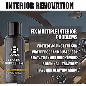 Lotifie Car Plastic Parts Refurbish Agent - Car Refurbishment Cleaning Agent,Car Plastic Refreshing Nano Plastic Refreshing, Car Restorer Cream Quick Restorer (50ML-3PC)