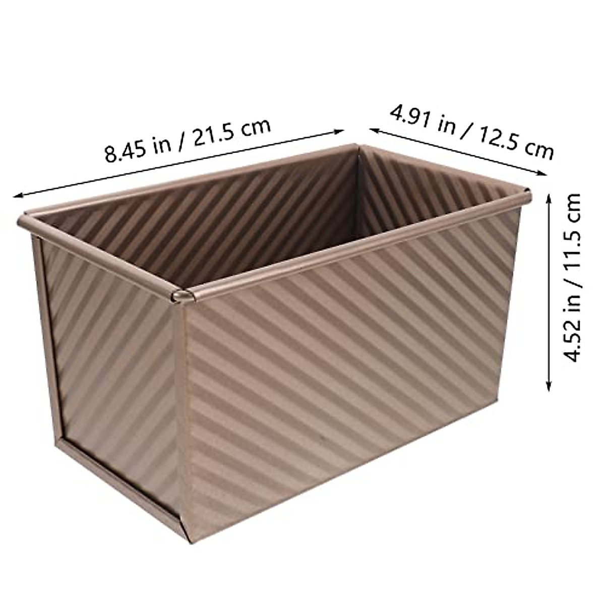 HEMOTON Toast Baking Mold Sandwich Bread Sandwich Bread Household Toast Mold Loaf Pan with Lid Nonstick Loaf Pan Carbon Steel Bread Pan Kitchen Loaf Pan Bread Baking Tin Bread Loaf Pan